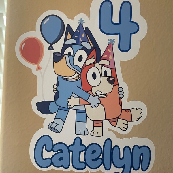 Bluey Cake Topper - Etsy