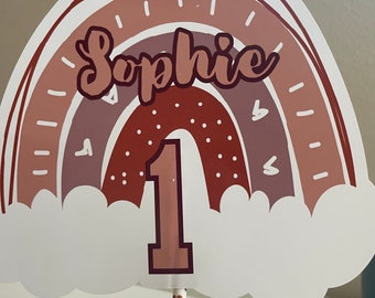 Boho Rainbow Cake Topper Boho Rainbow Decor Boho Rainbow Birthday Boho Rainbow Party Boho ...