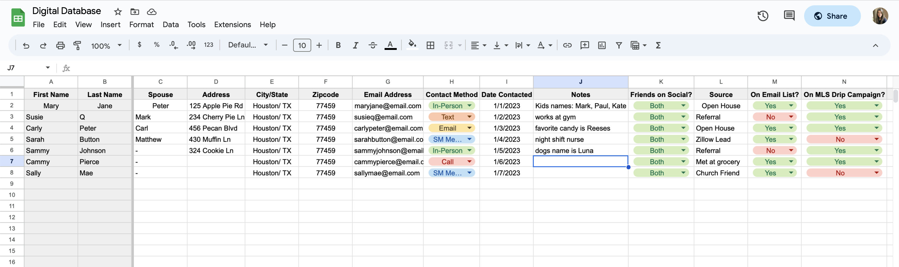 Digital Database for Real Estate Agents - Etsy