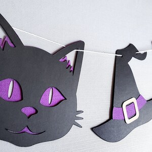 Cats and Witch Hats SVG Banner - Magic Halloween Inspired Decor / DIY ...