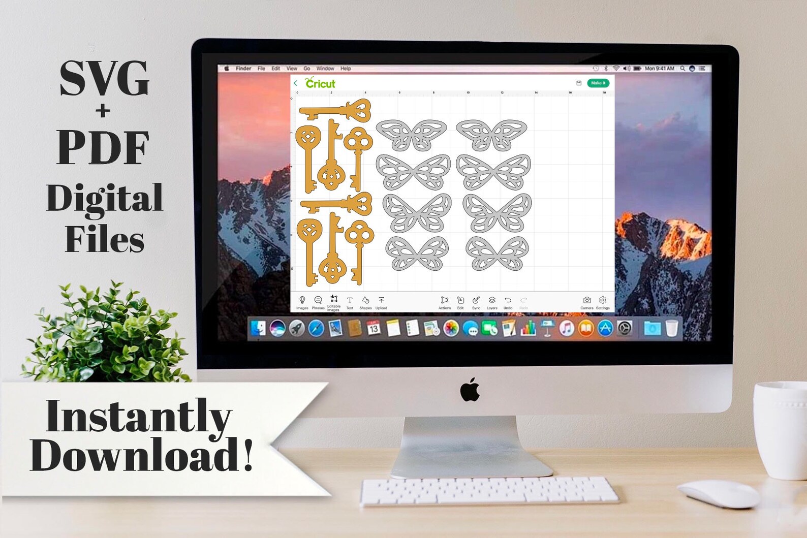 Magical Flying Keys SVG Banner - Wizard Winged Key Inspired Decor / DIY ...