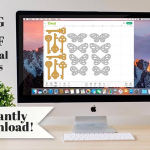 Magical Flying Keys SVG Banner - Wizard Winged Key Inspired Decor / DIY ...