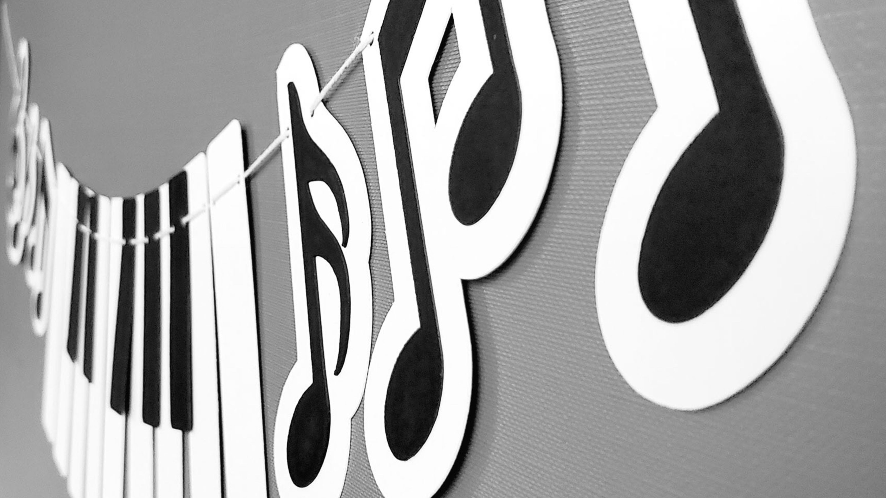 Musical Notes SVG Banner / Music Party Piano Keys Decor / DIY Digital ...