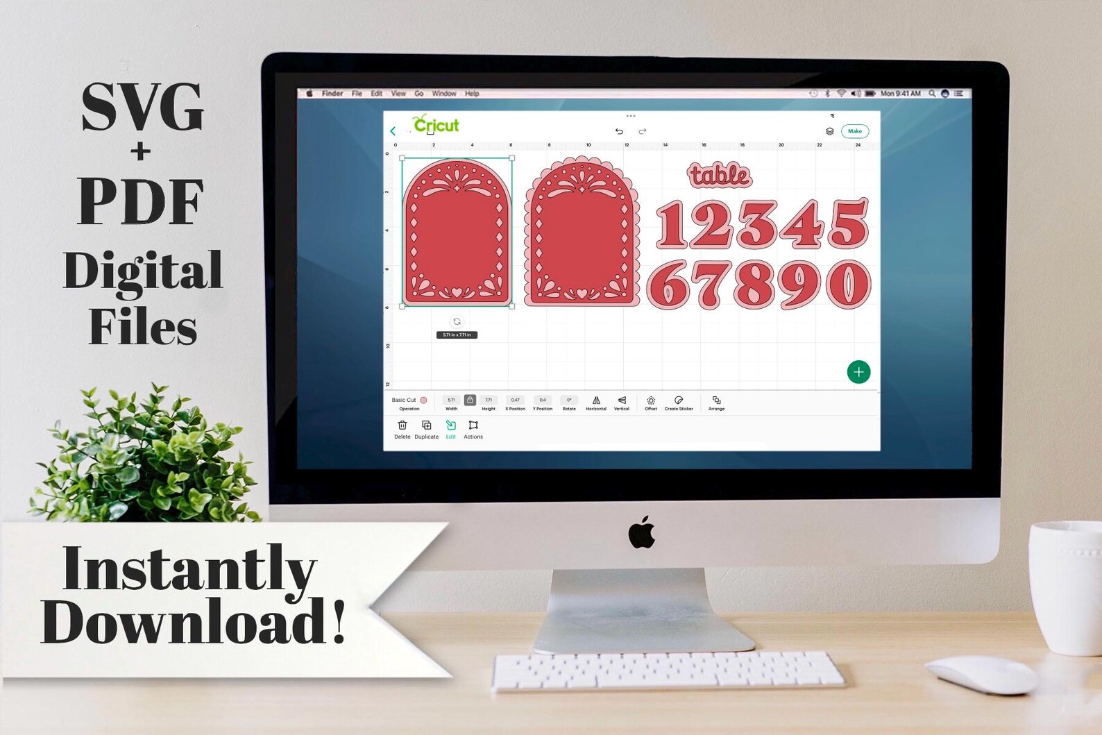 Lace Arch SVG Template – Papel Picado Wedding Signs, Table Numbers ...
