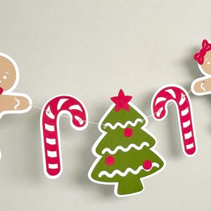 Christmas Cookie and Candy Garland SVG / Gingerbread Themed Holiday ...