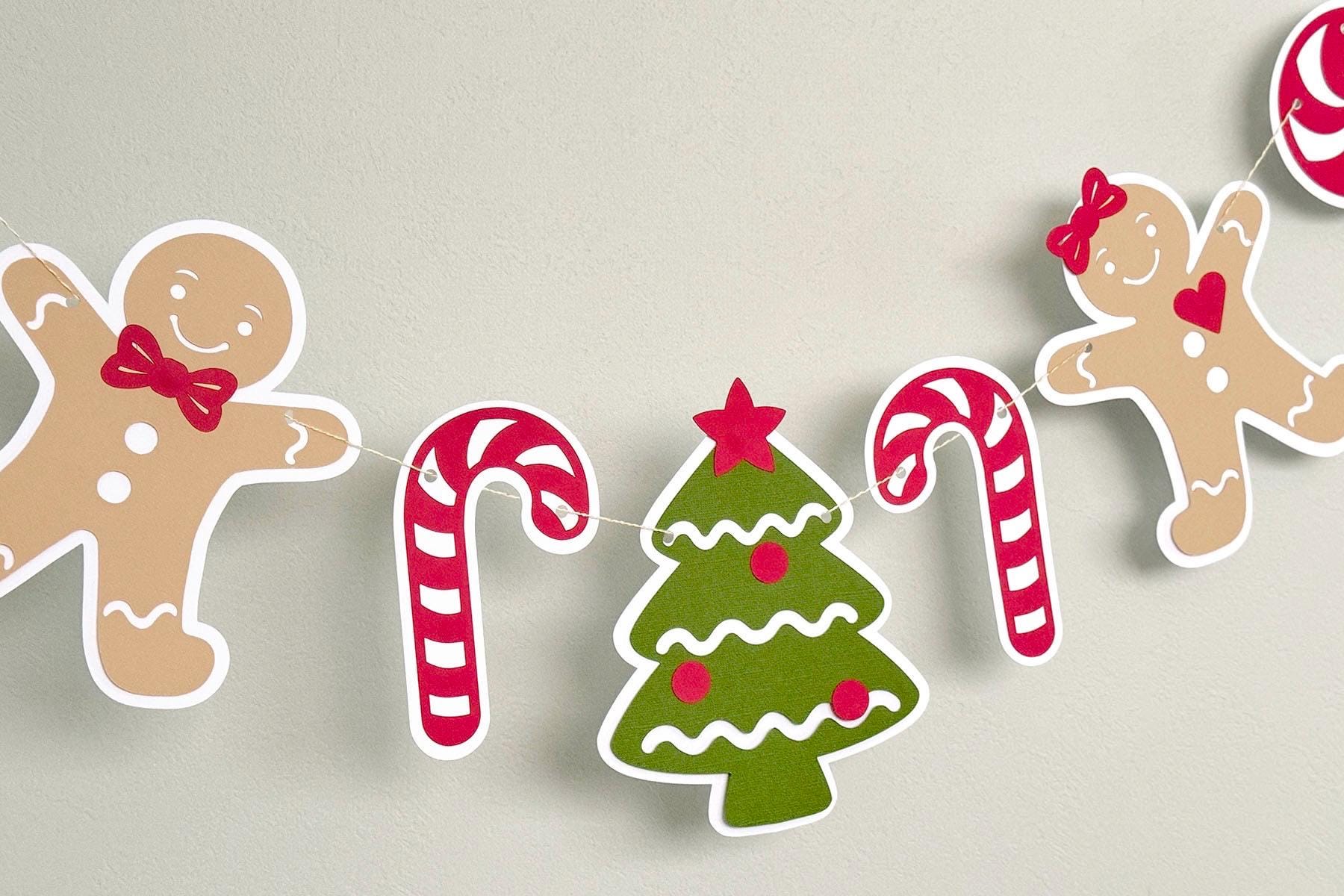 Christmas Cookie and Candy Garland SVG / Gingerbread Themed Holiday ...