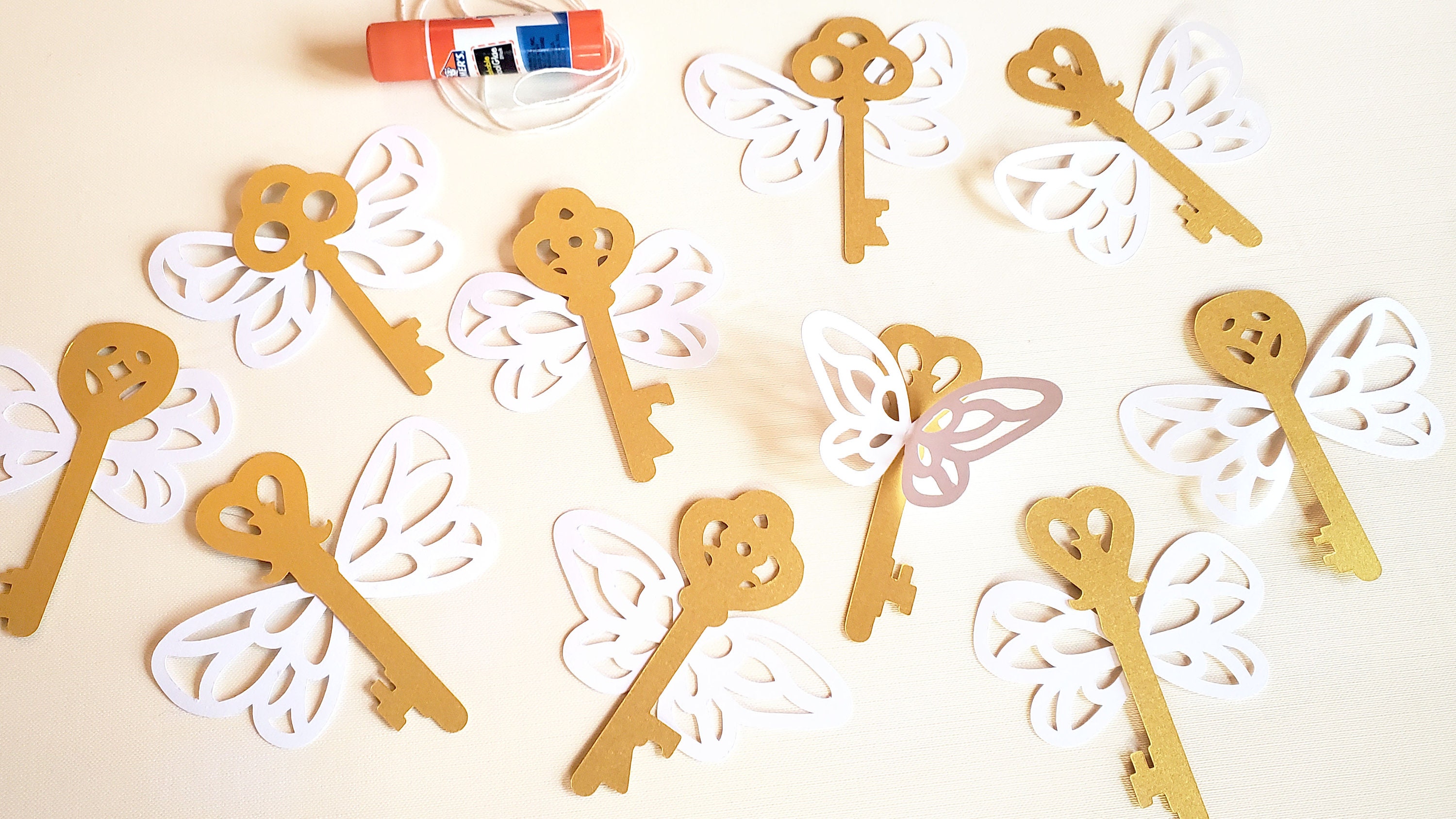 Magical Flying Keys SVG Banner - Wizard Winged Key Inspired Decor / DIY ...