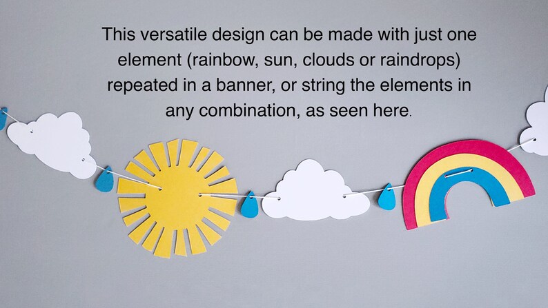 Sunny Day Rainbow SVG Banner / Colorful Weather Themed Cloud Sun Decor ...
