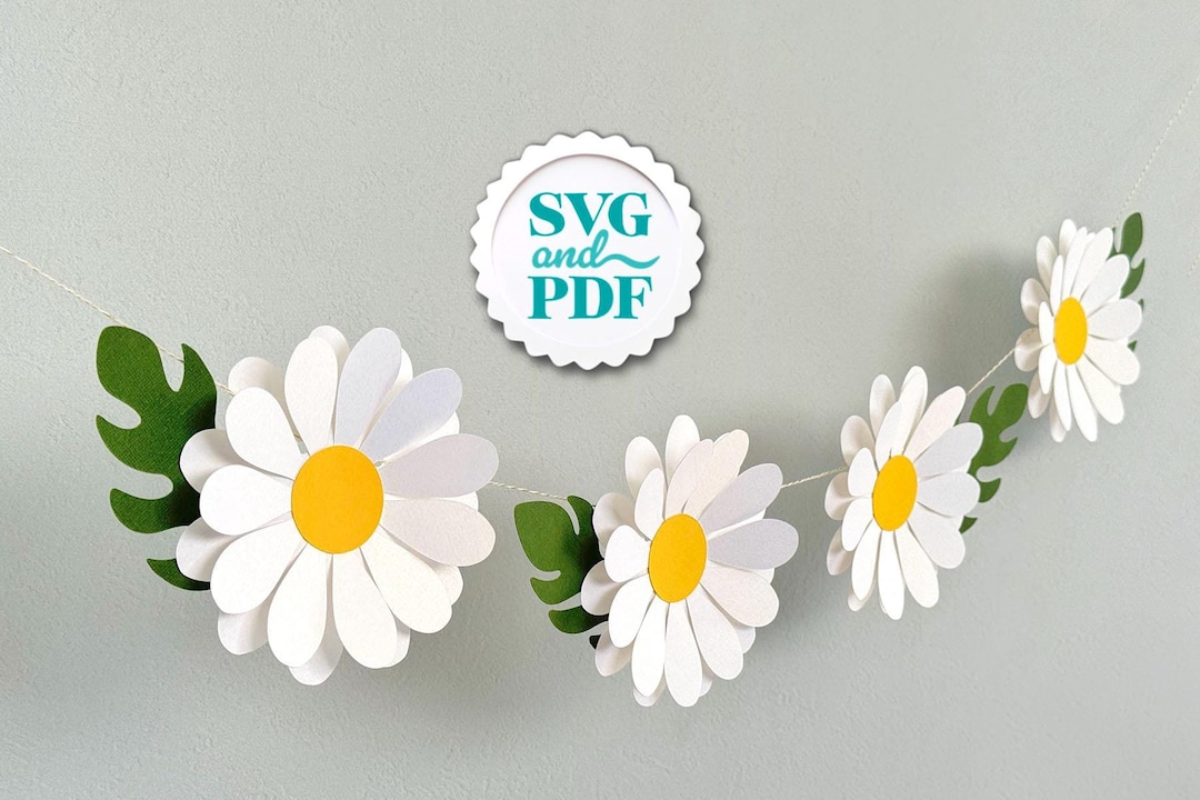 Daisy Chain SVG Garland / Floral Party, Baby Shower, Wedding, Gift ...