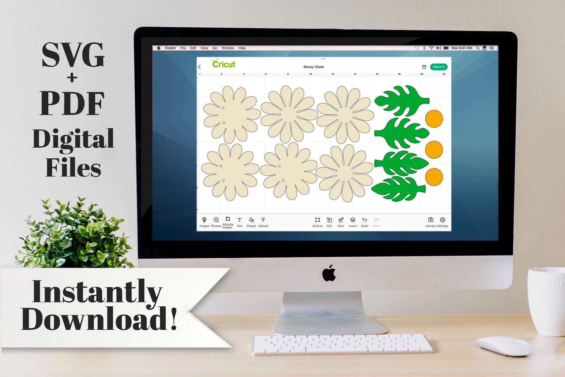 Daisy Chain SVG Garland / Floral Party, Baby Shower, Wedding, Gift ...