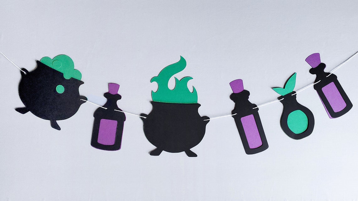 Potions and Cauldrons SVG Banner Magic Halloween Inspired Decor / DIY ...