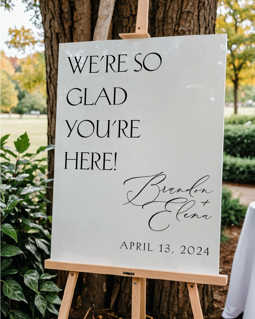 Welcome Wedding Sign, Personalized Display, Simple Party Sign, Custom ...