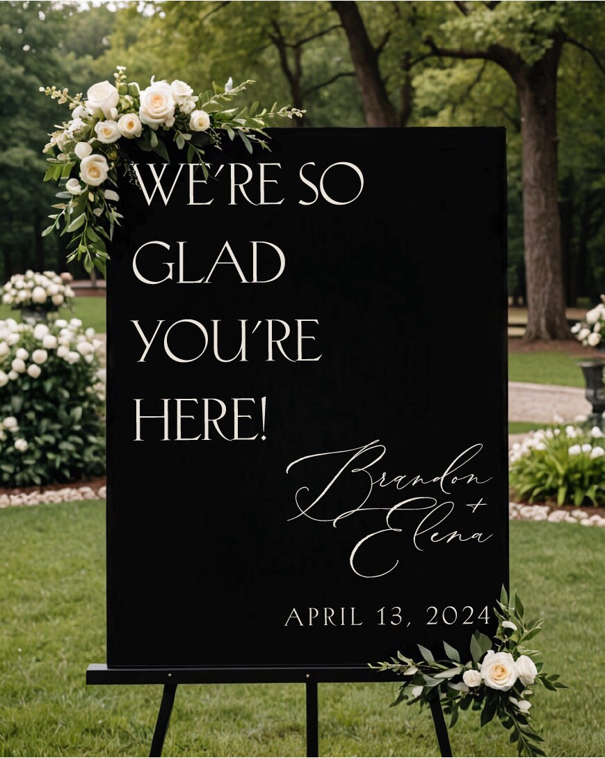 Welcome Wedding Sign, Personalized Display, Simple Party Sign, Custom ...