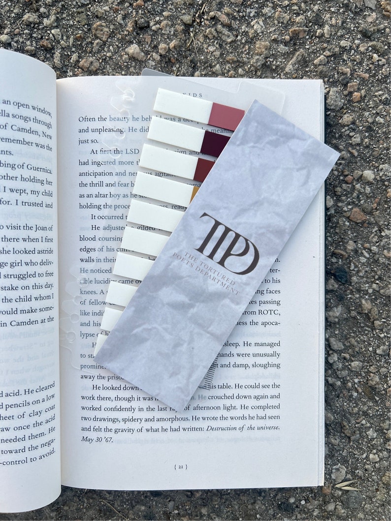 The Tortured Poets Department Bookmark|| Ttpd - Etsy