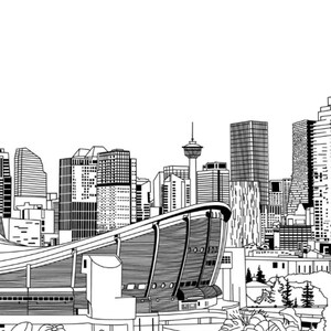 Calgary Skyline - Etsy