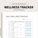 Daily Wellness Tracker Printable, Everyday Easy-to-use Healthy Habits ...
