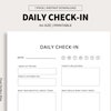 Daily Check-in Journal Page Printable, Everyday Easy-to-use Journaling ...