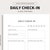 Daily Check-in Journal Page Printable, Everyday Easy-to-use Journaling ...