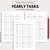 Yearly Overview Template, Printable Yearly Planner on One Page, Year at ...