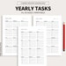 Yearly Plan Landscape Template, Printable Yearly Planner on One Page ...