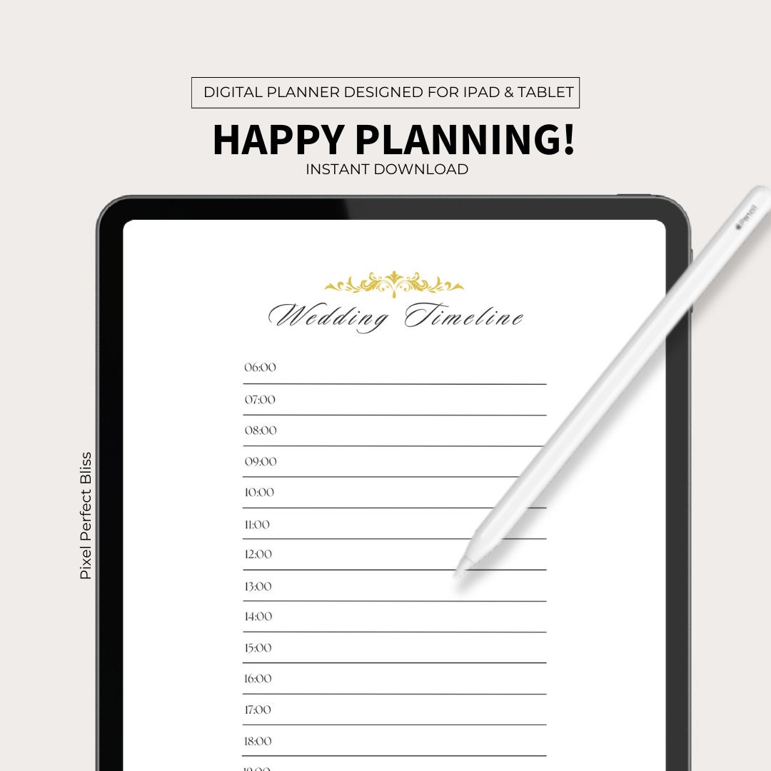 Digital Wedding Day Timeline, Wedding Itinerary, Marriage Day Plan ...