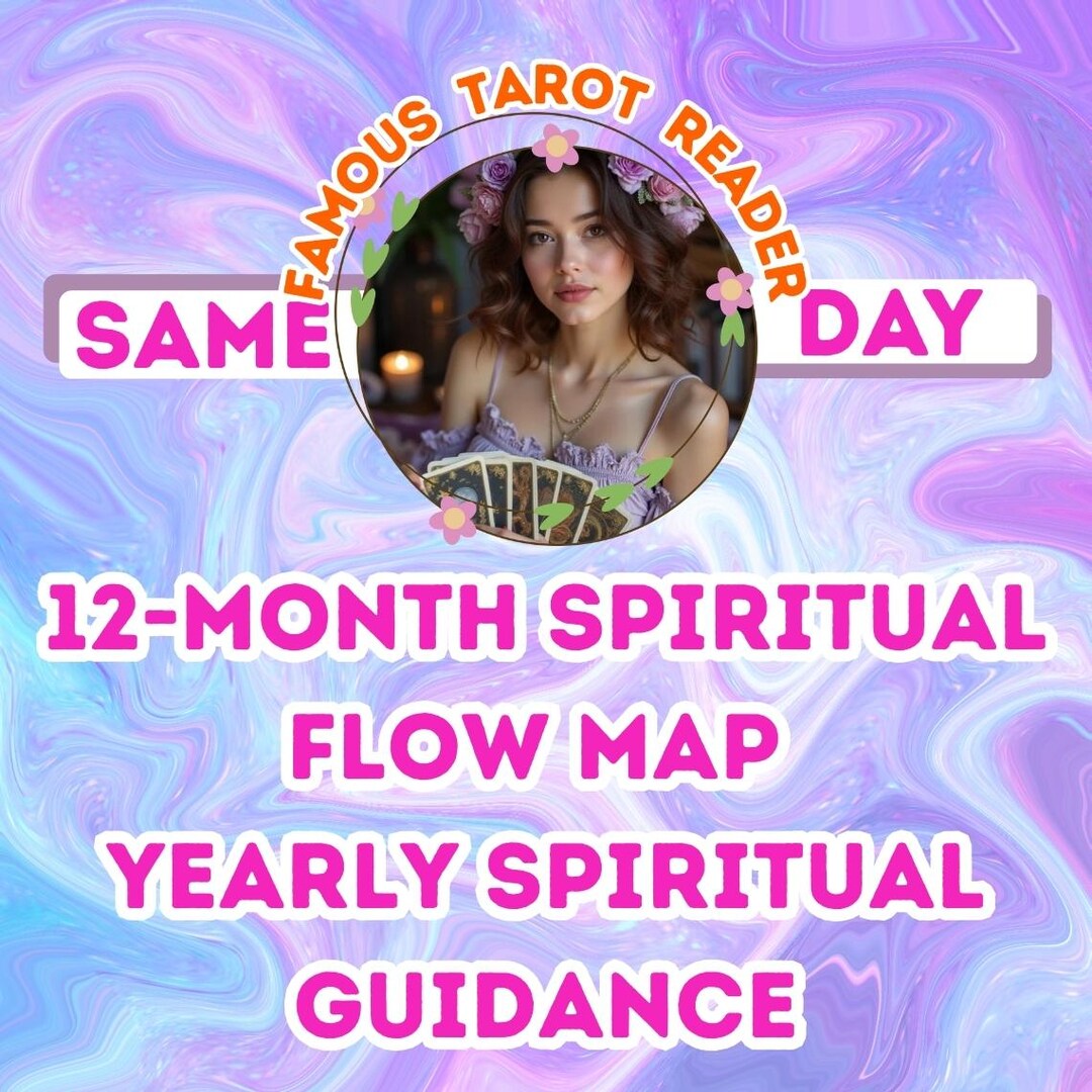 12-month Spiritual Flow Map | Yearly Spiritual Guidance | Digital PDF ...