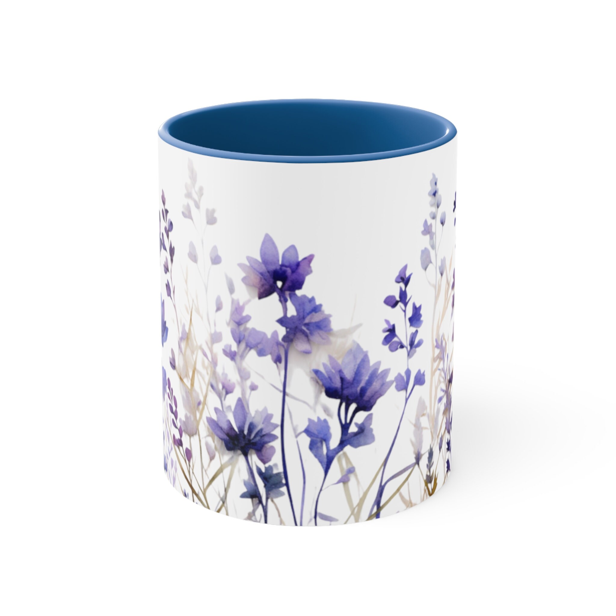 Mug With Pressed Flowers Mug With Large Handle Pastel Floral - Etsy