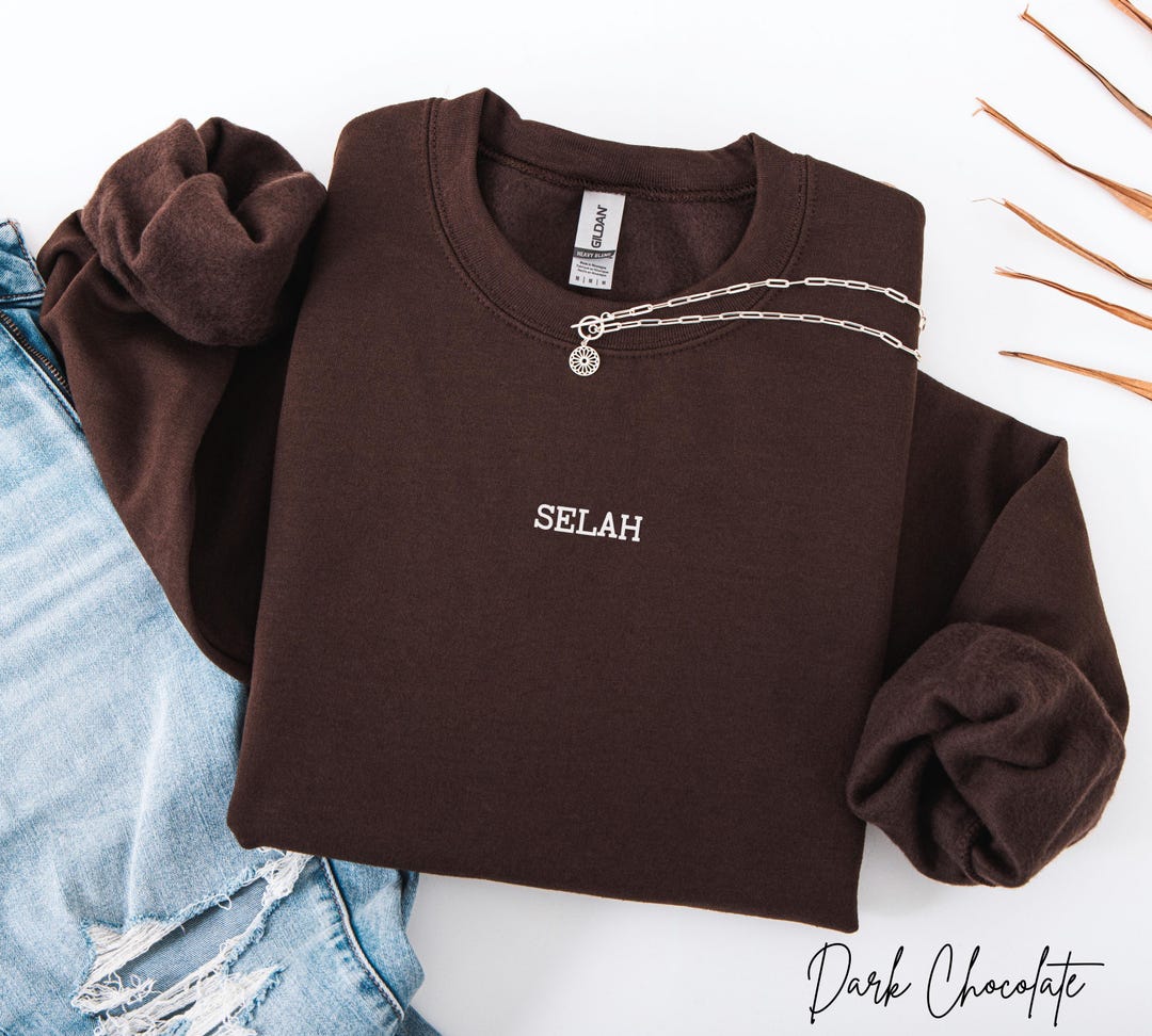 Selah Christian Sweatshirt, Faith Based Crewneck, Minimalist Bible Word ...