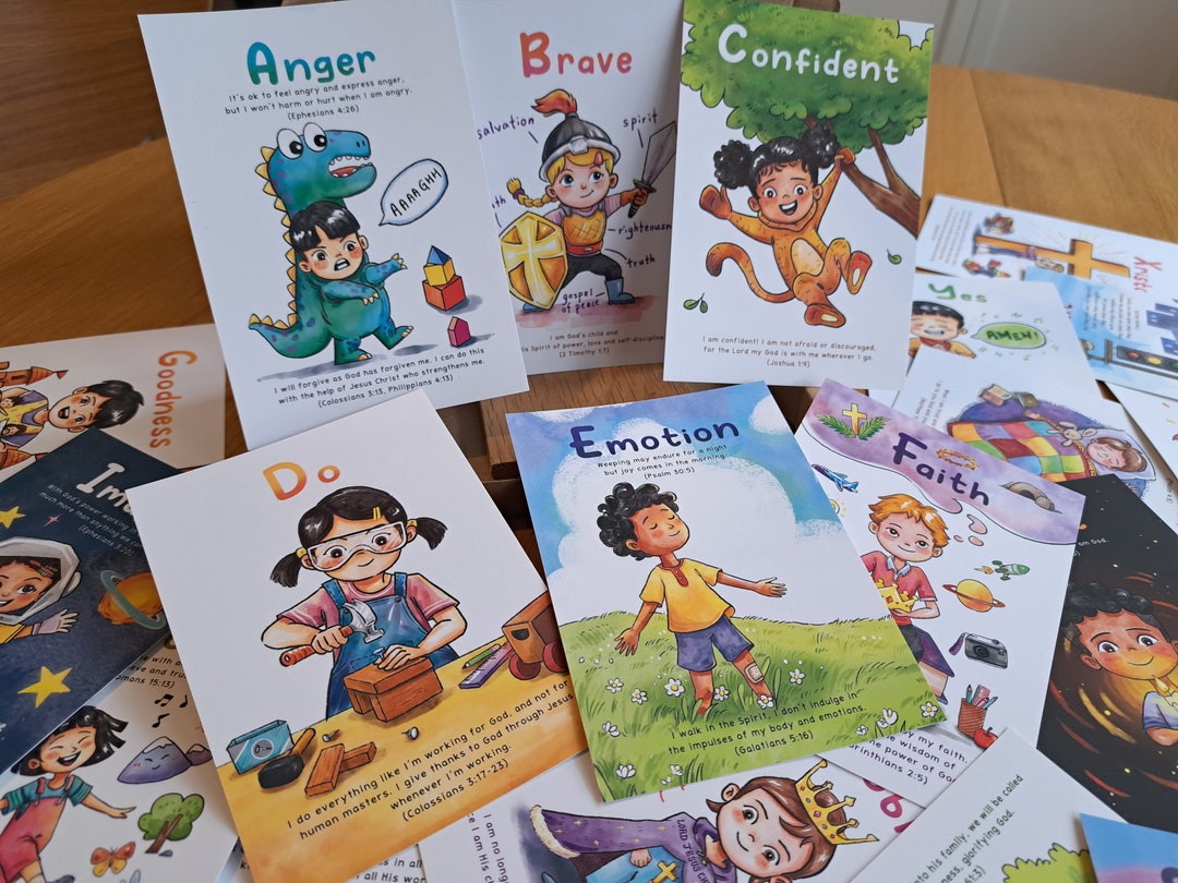 A-Z I'm a Child of God Affirmation Cards/ Bible Topic/ Christian ...