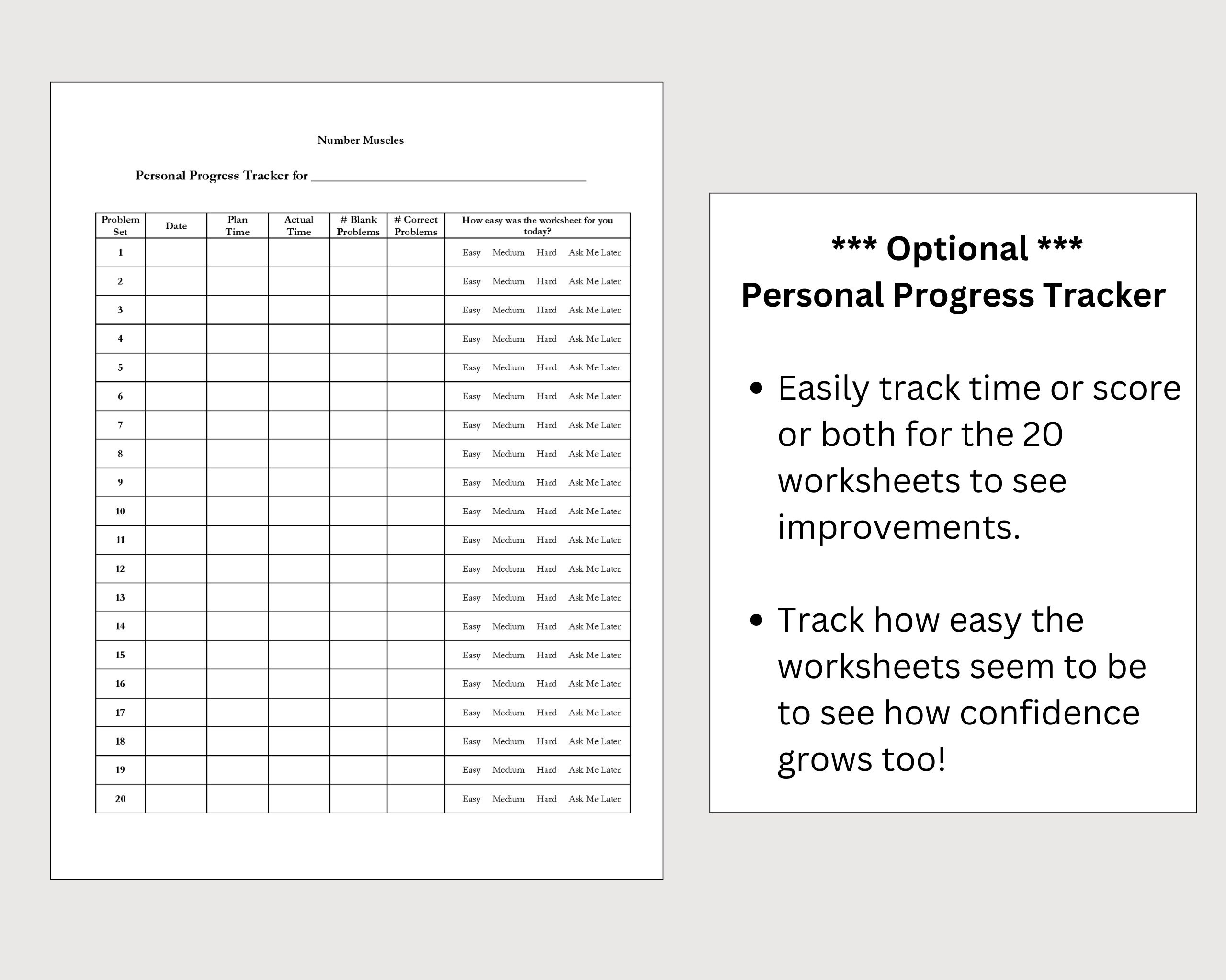 20 Division Instant Download Printable Worksheets, First Grade ...