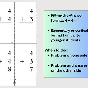 100 Addition Flashcards, Instant Download Math Printable, First Grade ...