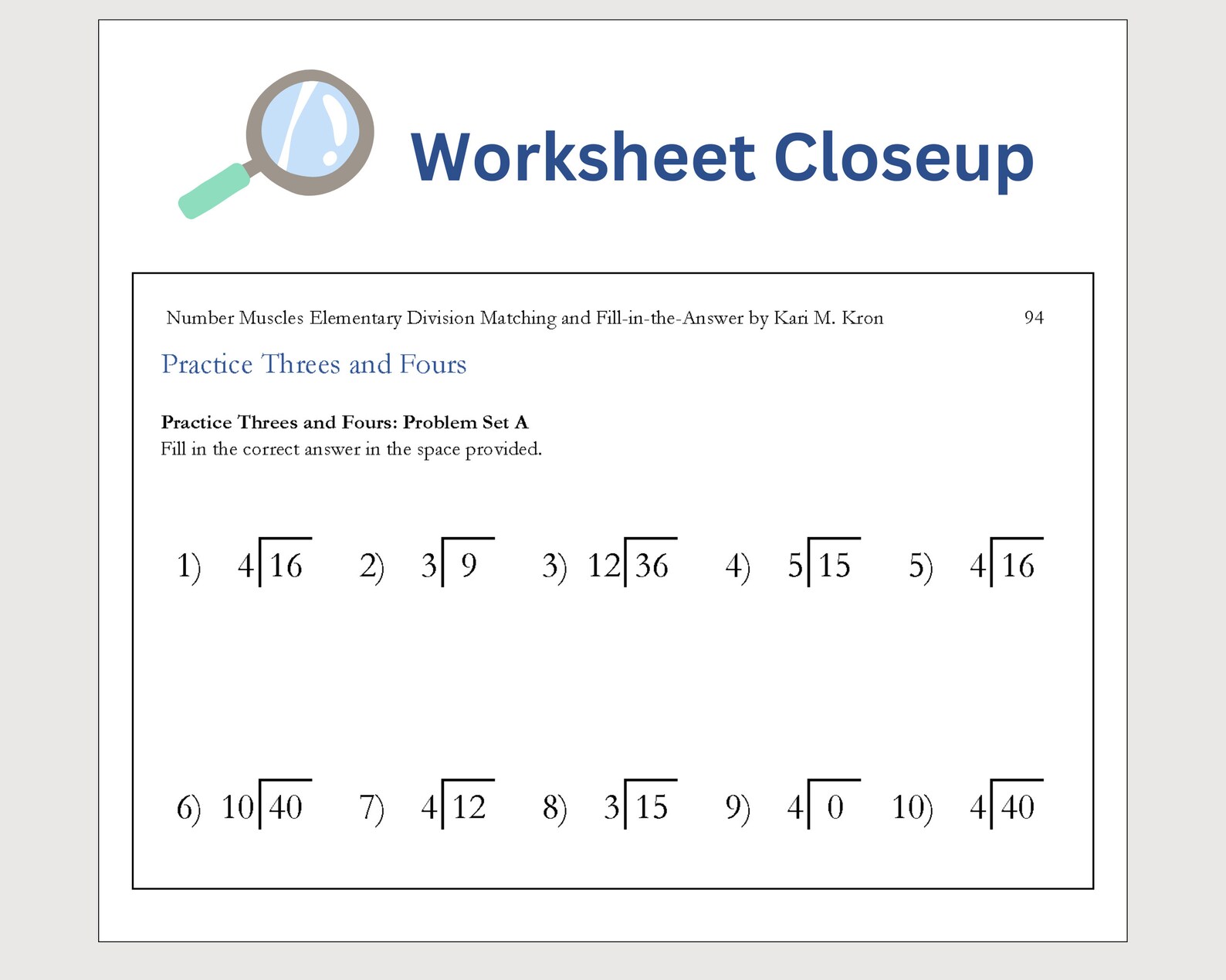 224 Division Worksheets, Instant Download Math Printable, Third Grade ...