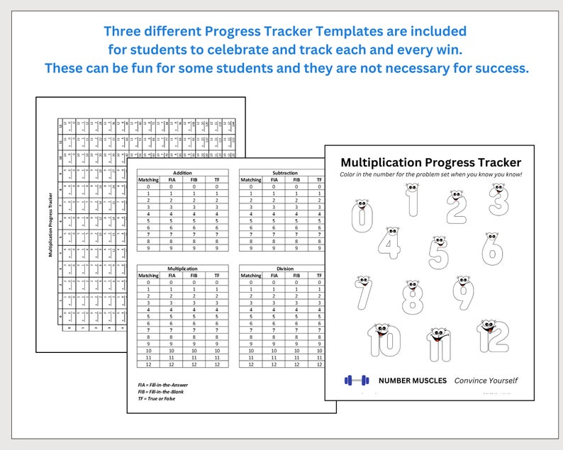 241 Multiplication Worksheets, Instant Download Math Printable, Second ...