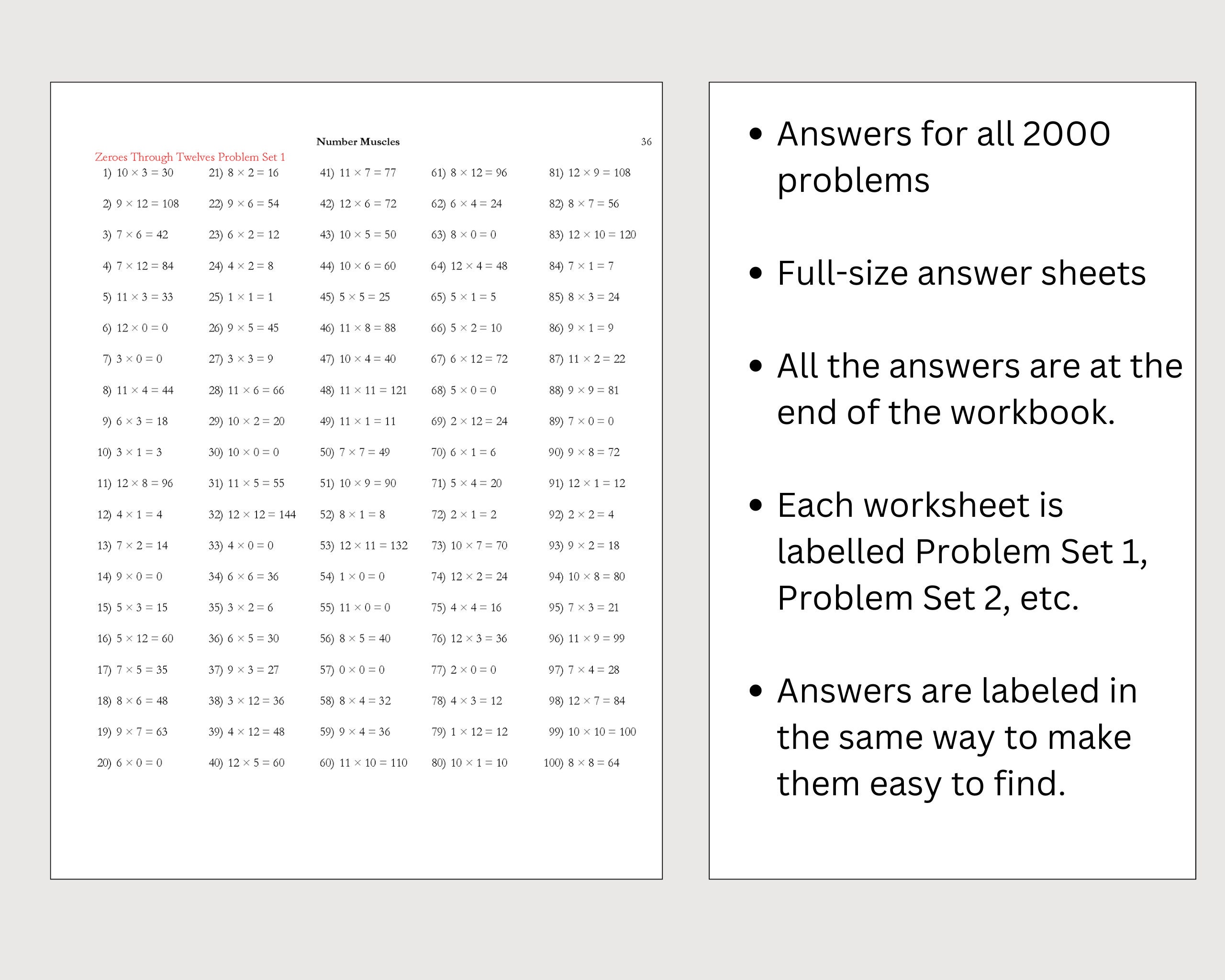 20 Multiplication Instant Download Printable Worksheets, Third Grade ...