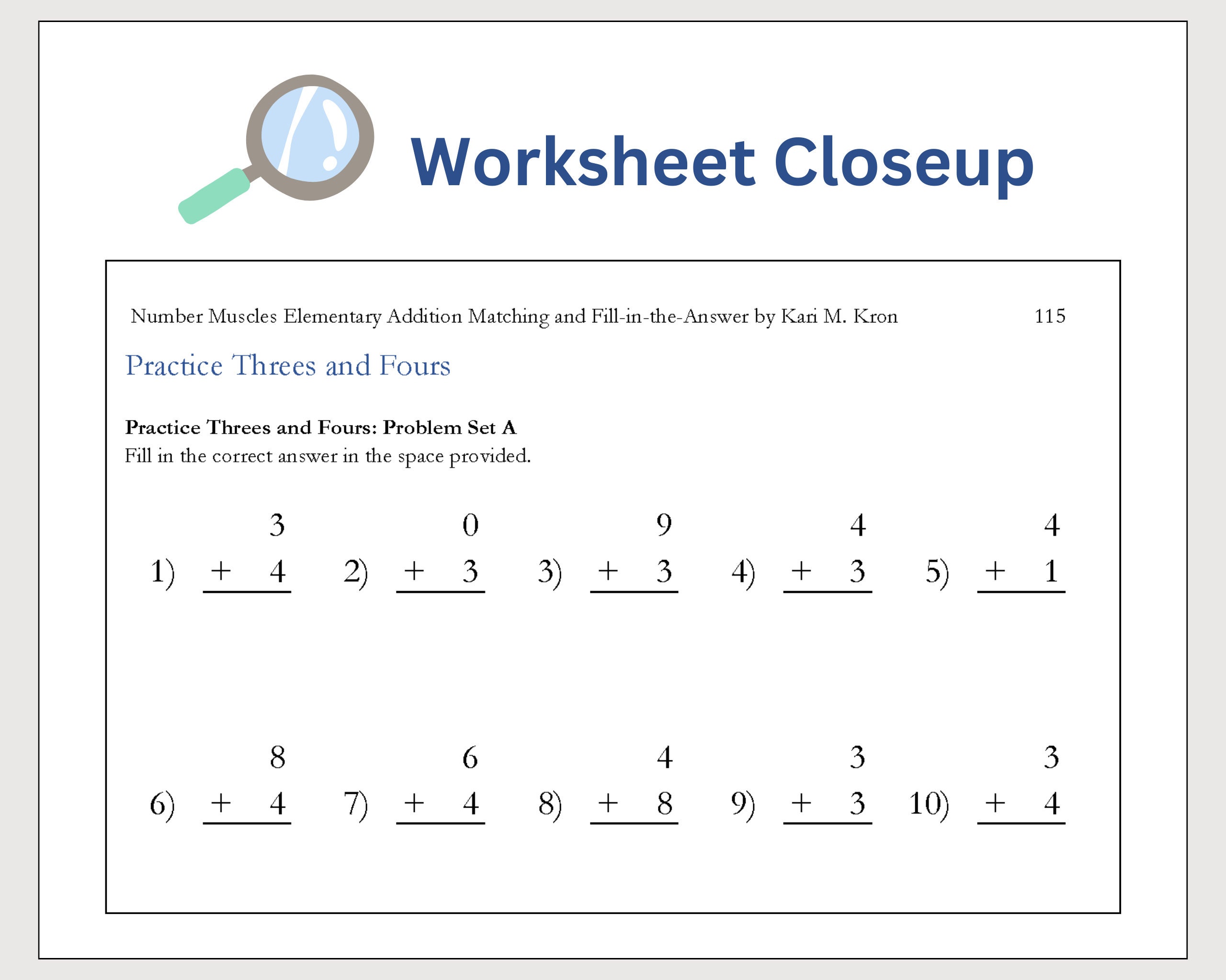190 Addition Worksheets, Instant Download Math Printable, First Grade ...