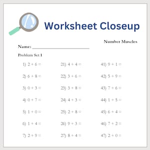 20 Addition Instant Download Printable Worksheets, First Grade ...