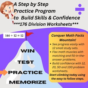 Printable Division Practice Program With 176 Worksheets - Division Sign ...