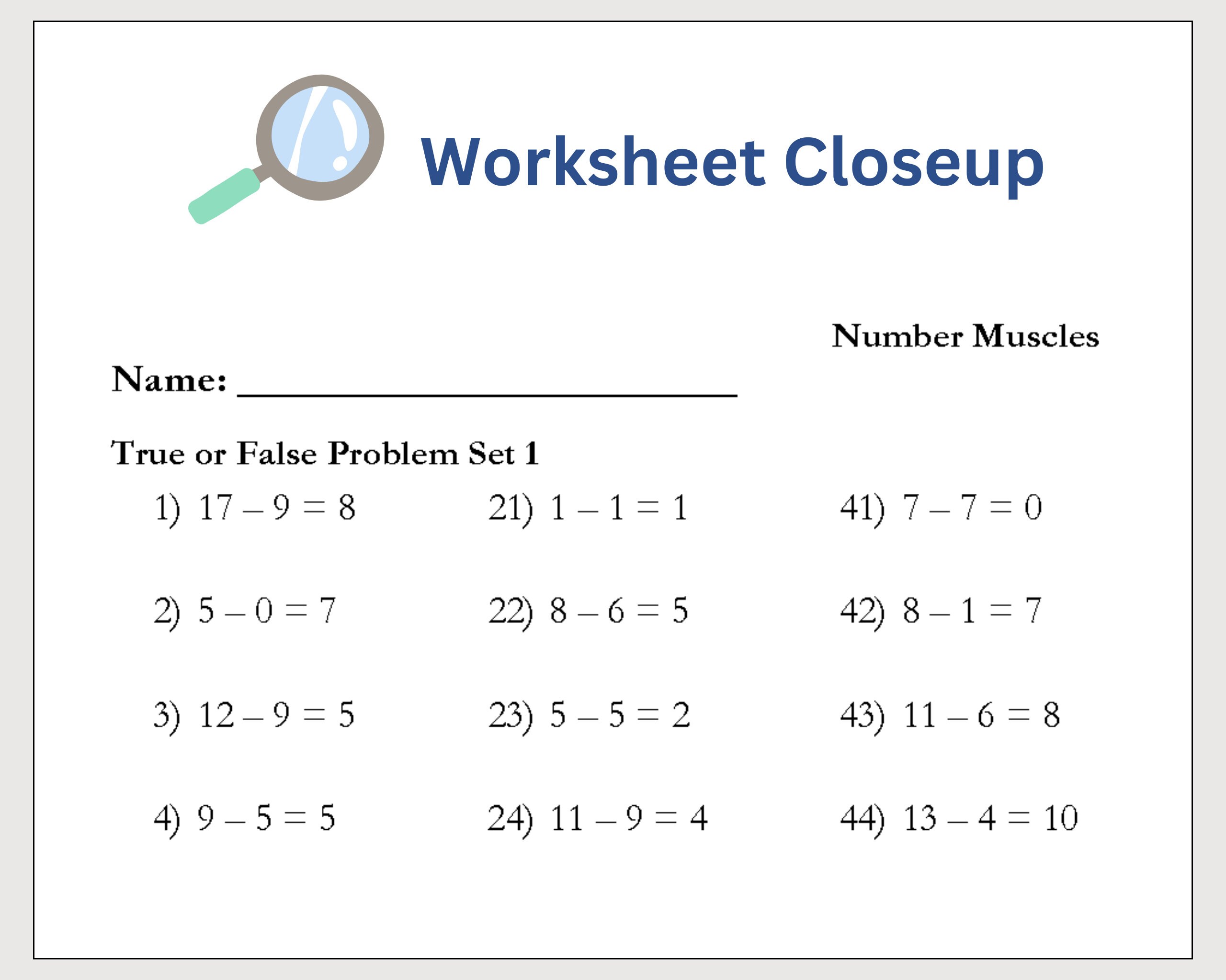 20 Subtraction Instant Download Printable Worksheets, First Grade ...