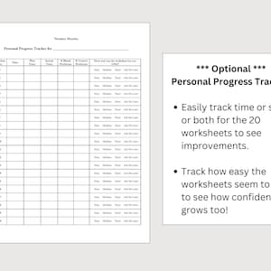 20 Addition Instant Download Printable Worksheets, First Grade ...