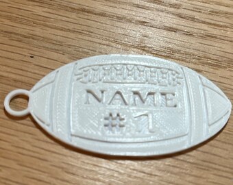 Personalized Football Keychain - Etsy