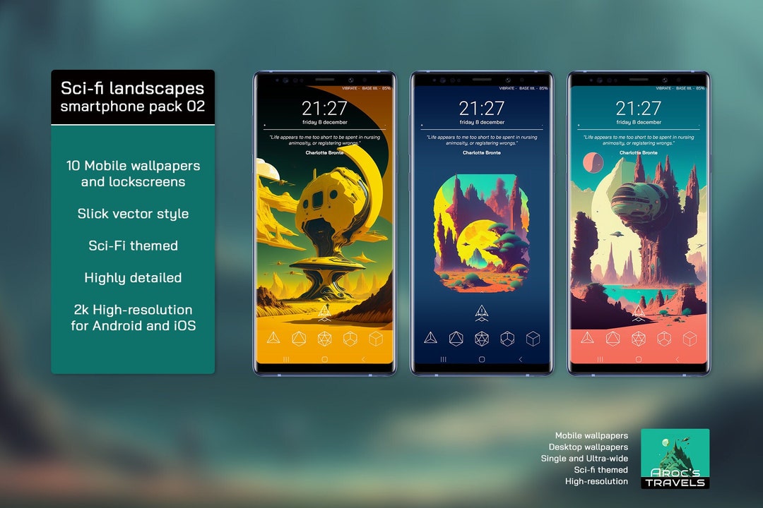 10 Mobile Wallpapers or Lockscreens Highly Detailed in Slick Vector ...