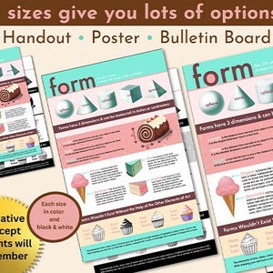 Elements of Art: FORM. Poster, Art Activities & Bulletin Board - Etsy