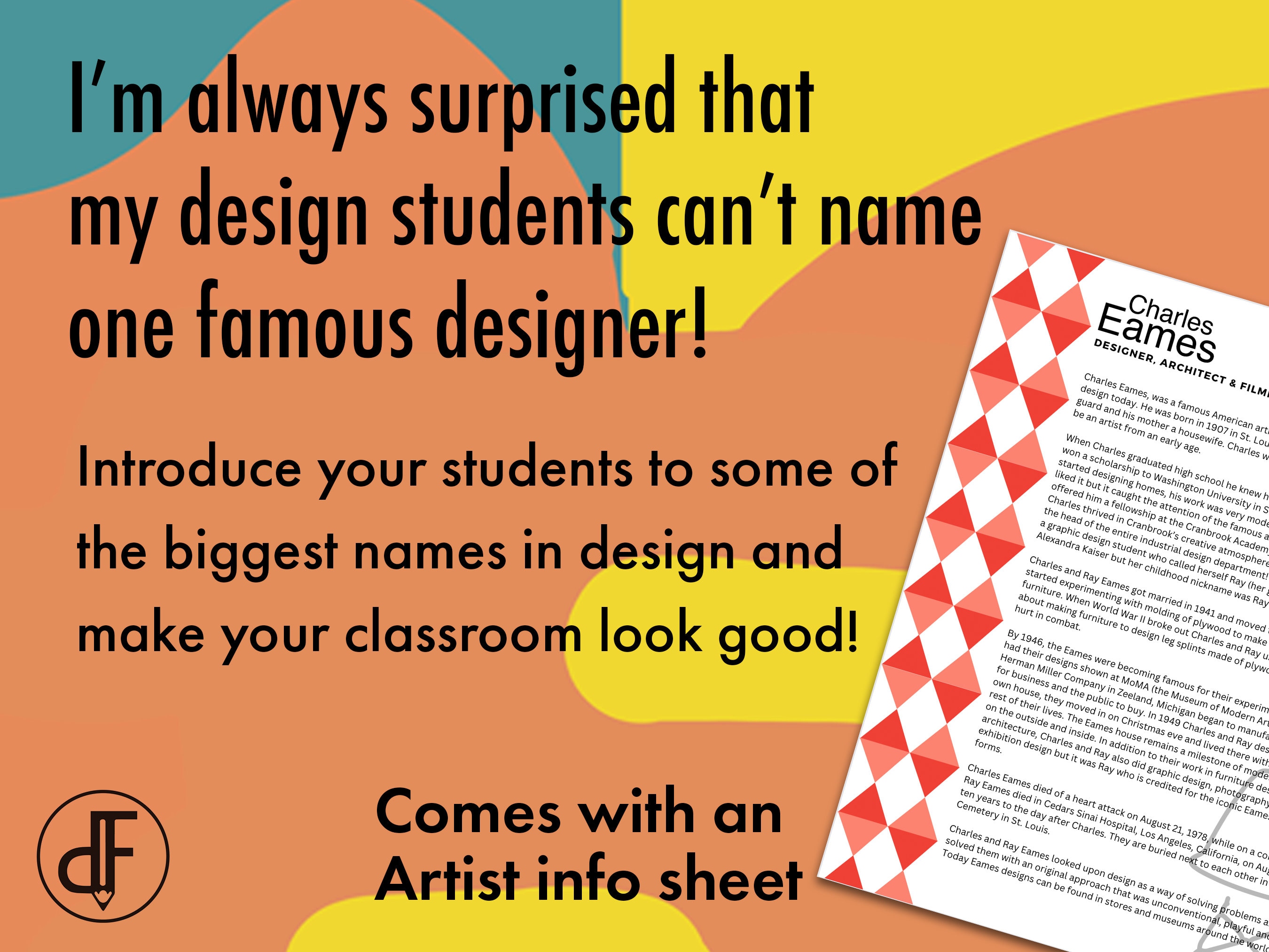 Eames Poster: Graphic Design, Art Classroom Decor, Printable Poster ...