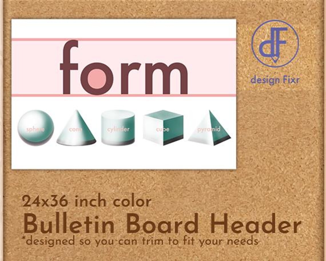 Elements of Art: FORM. Poster, Art Activities & Bulletin Board - Etsy