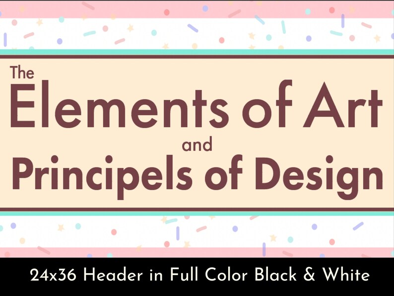 Elements of Art & Principles of Design Art Posters, Classroom Decor - Etsy