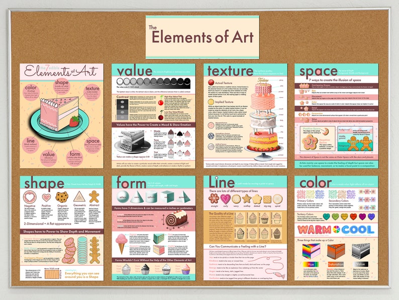 The 7 Elements of Art Printable Posters, Downloadable, High-quality ...