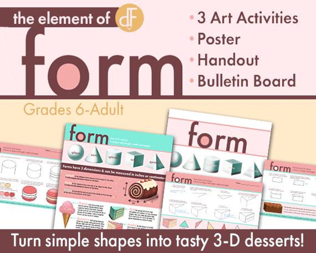 Elements of Art: FORM. Poster, Art Activities & Bulletin Board - Etsy