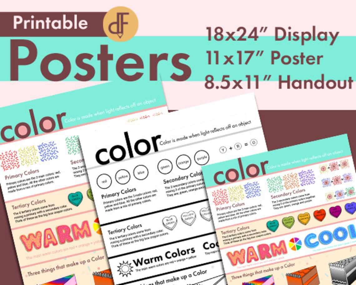 Elements of Art: Color. Poster, Art Activity & Bulletin Board - Etsy