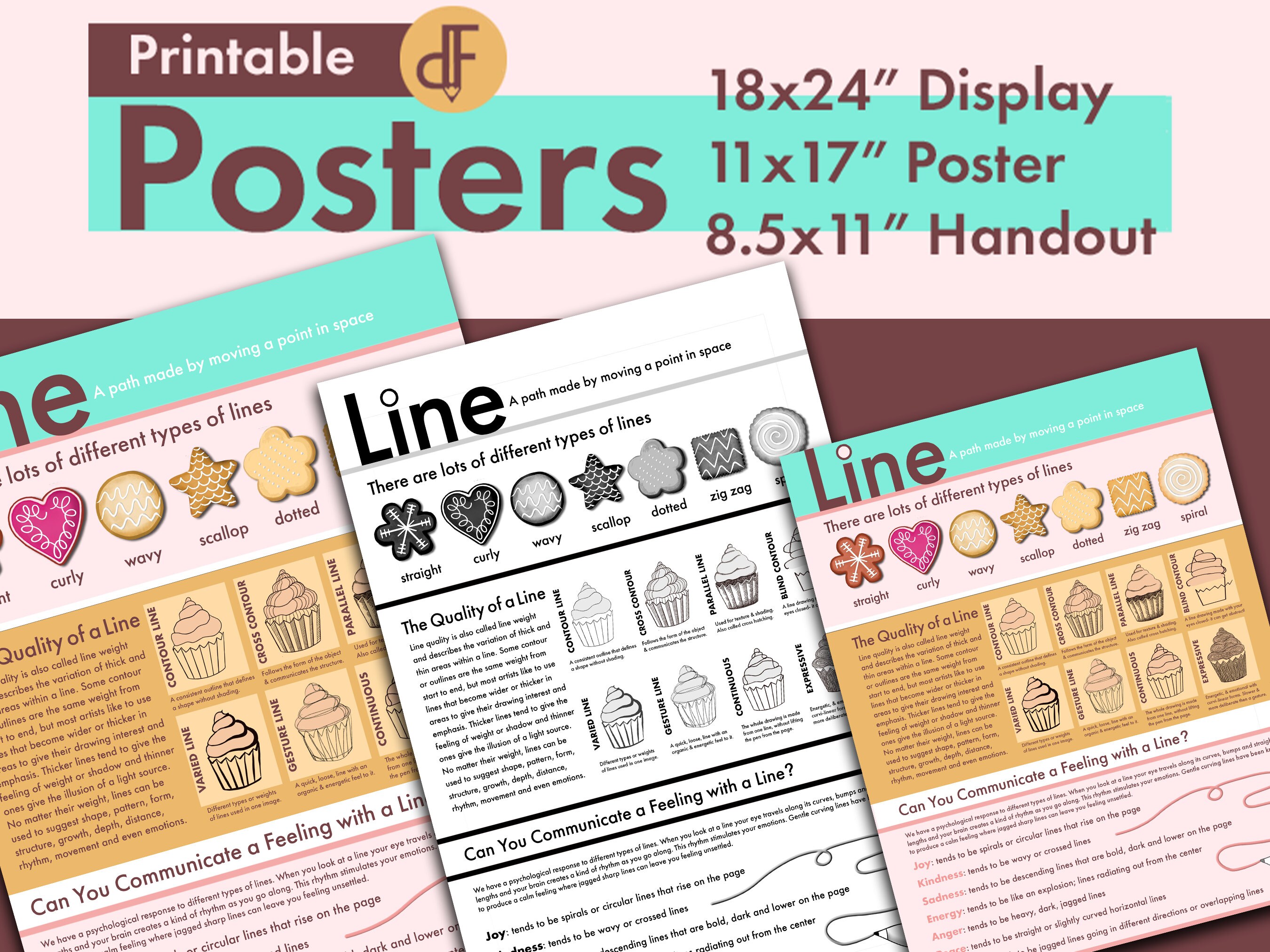 Elements of Art: LINE. Poster, Art Activity, & Bulletin Board - Etsy