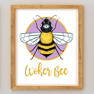3rd Eye Woker Bee Poster Art Print - Etsy